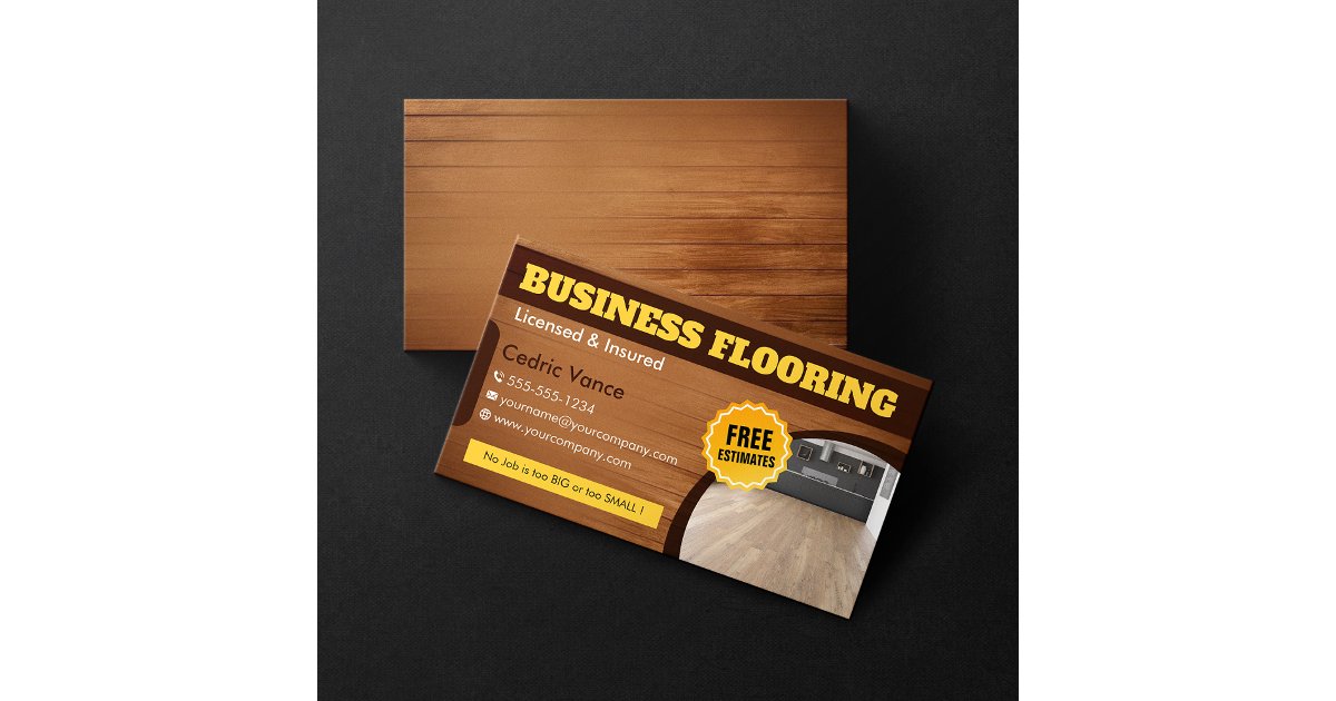 Wood Flooring Installation Service Photo Floors Business Card | Zazzle