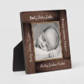 Wood Frame Custom Name Square Picture Frame | Zazzle