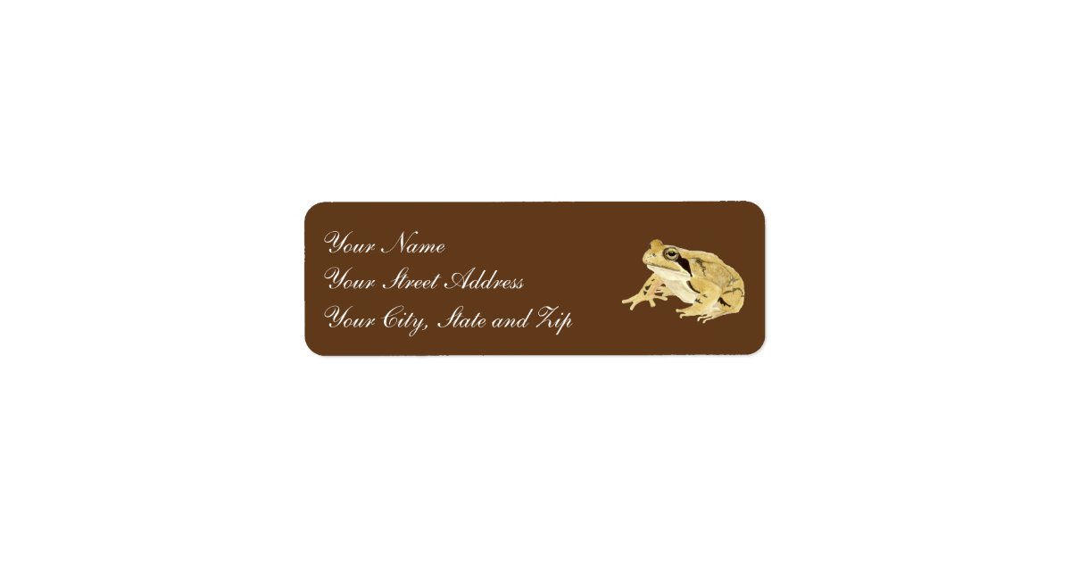 Wood Frog Label | Zazzle