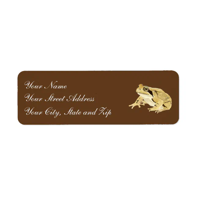Wood Frog Label | Zazzle