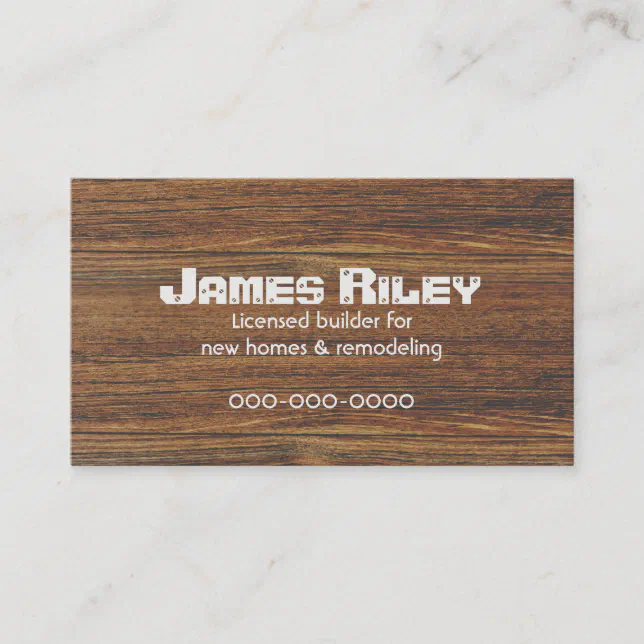 Wood Grain background Business Card | Zazzle