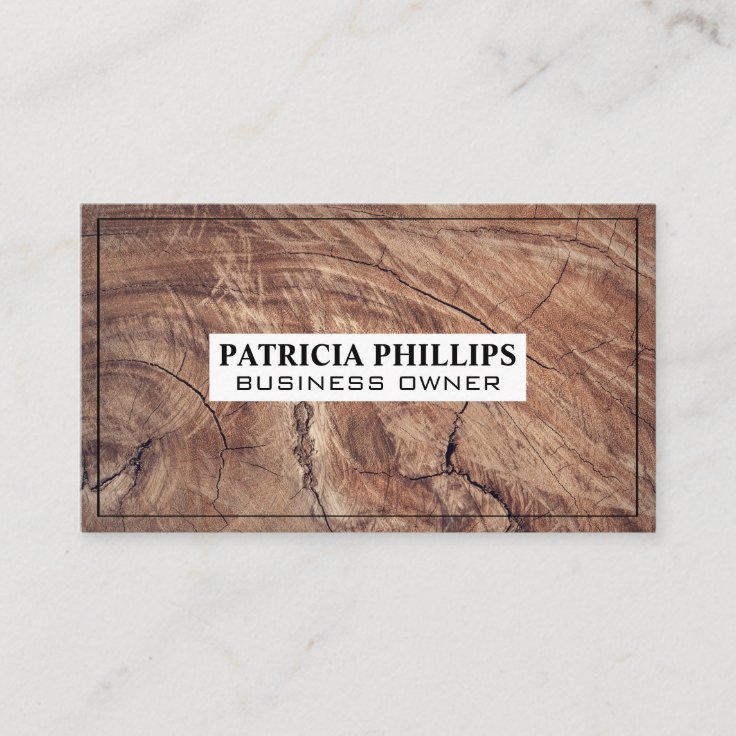 Wood Grain Background Business Card | Zazzle