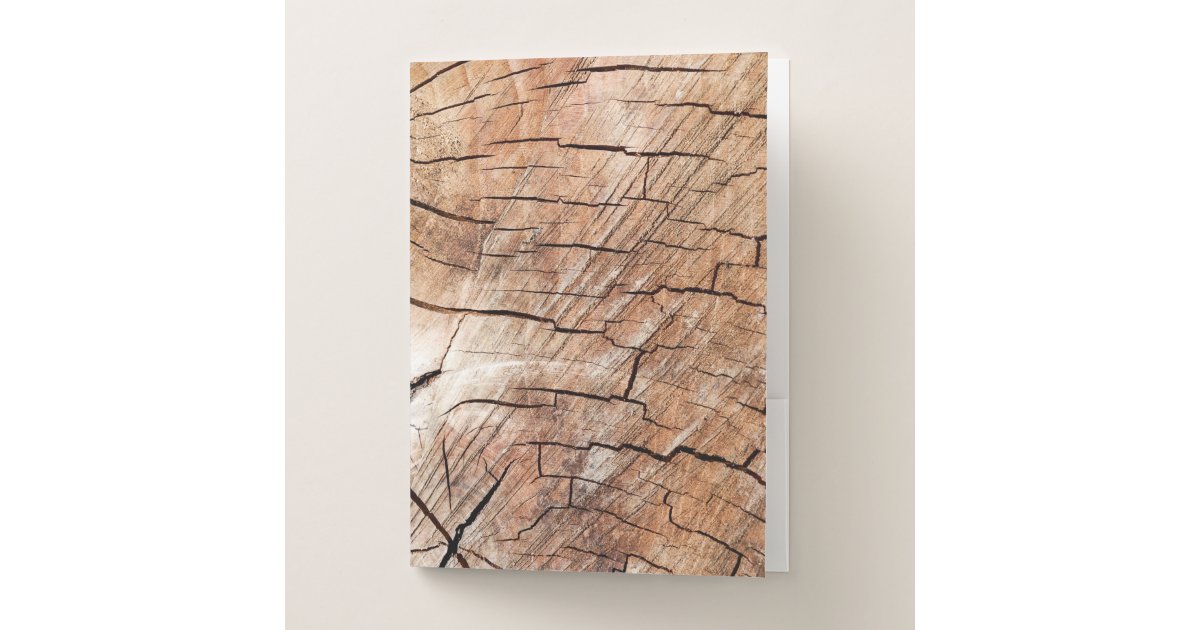 Wood Grain Design Pocket Folders | Zazzle
