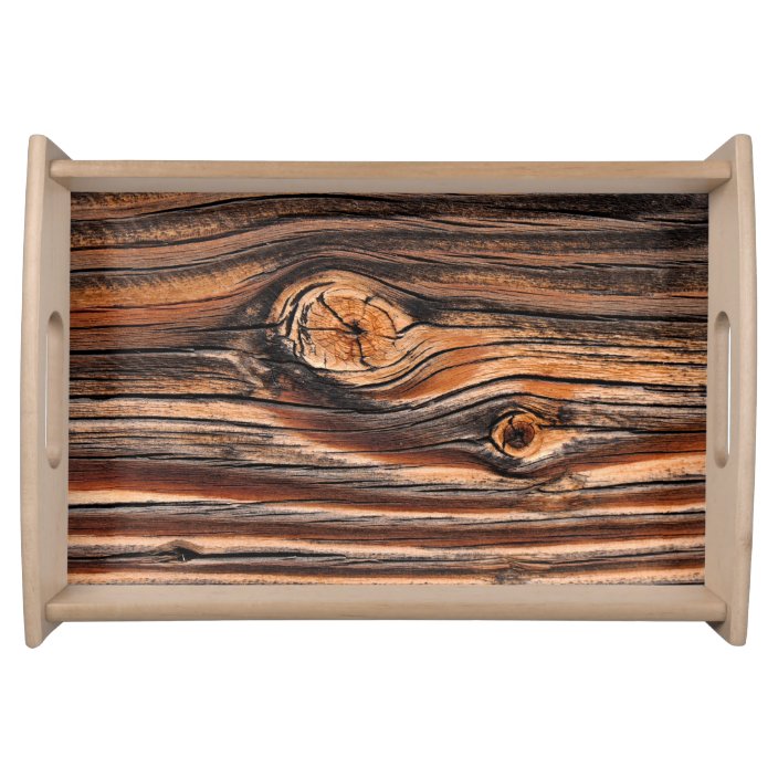 Wood Grain Pattern Serving Tray | Zazzle.com