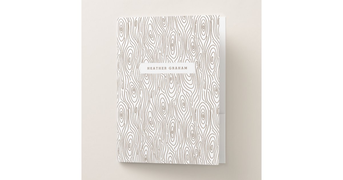 Wood Grain Pocket Folder | Zazzle