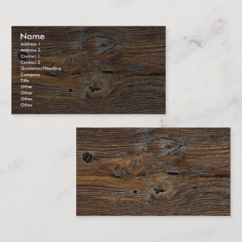 Wood grain, sheet of weathered timber business card | Zazzle