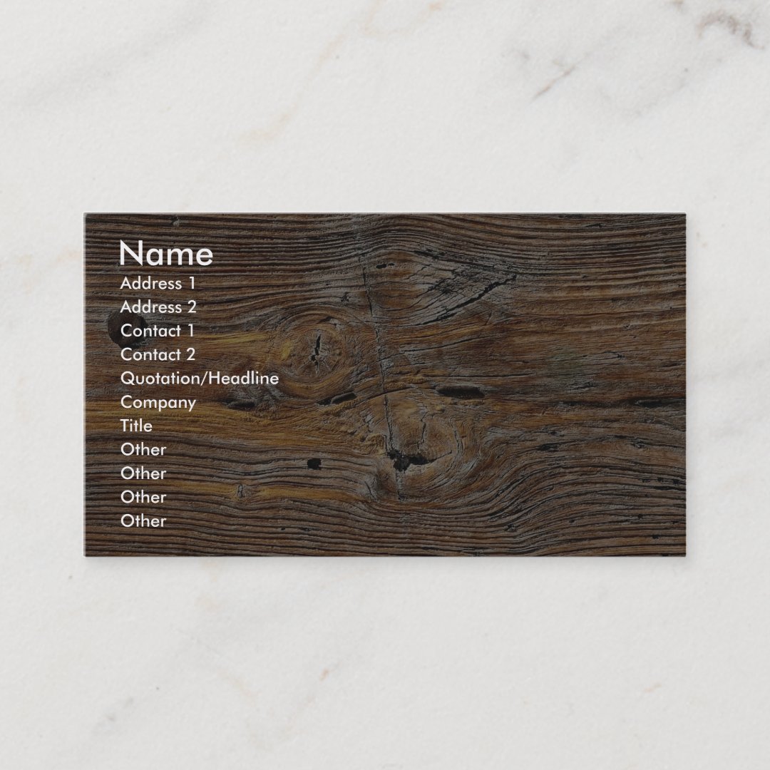 Wood grain, sheet of weathered timber business card | Zazzle
