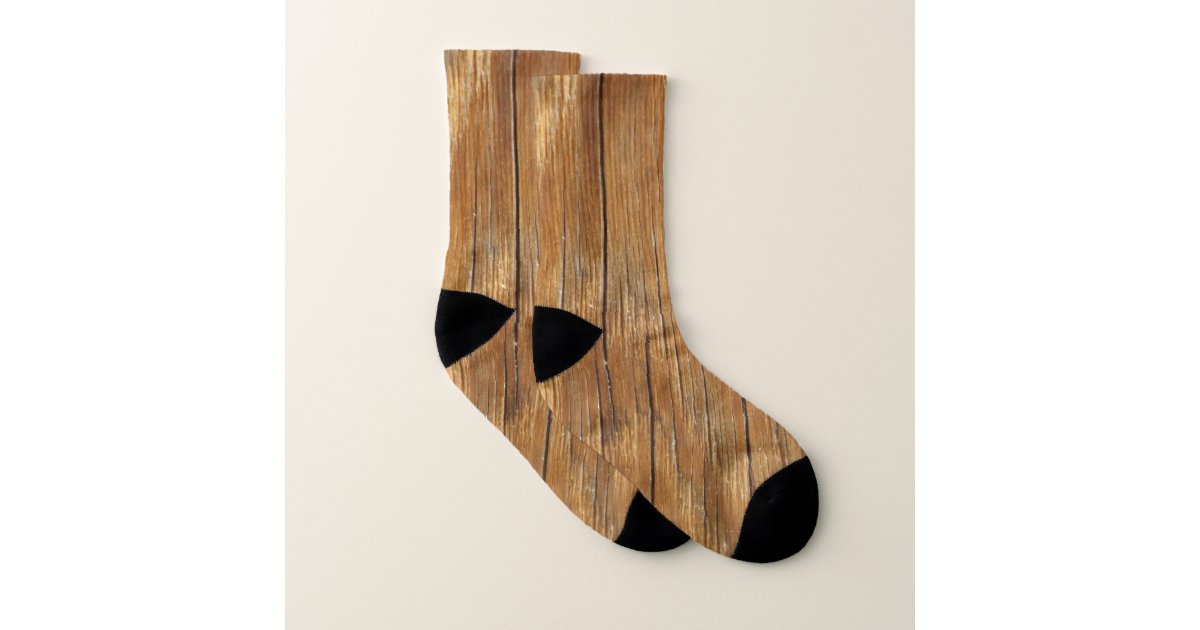 Wood Grain Socks | Zazzle