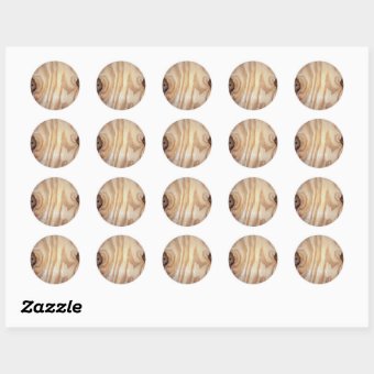 Wood grain texture classic round sticker | Zazzle