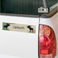 Wood Grain UpNorth Moose Silhouette Bumper Sticker | Zazzle