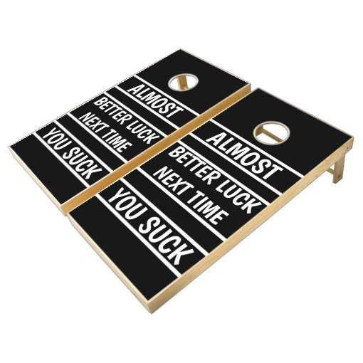 Wood Grain with Quotes Cornhole Set | Zazzle