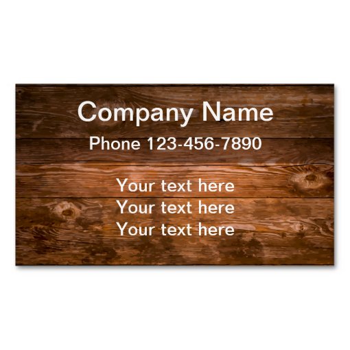 Wood Look Background Business Design Business Card Magnet | Zazzle