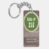 Wood Look Motel / Cabin Room Keychain | Zazzle