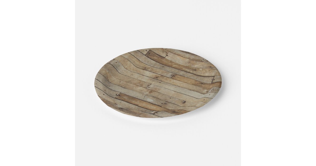 Wood Look Paper Plates | Zazzle