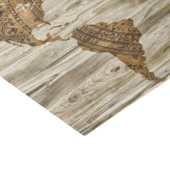 wood map tissue paper | Zazzle