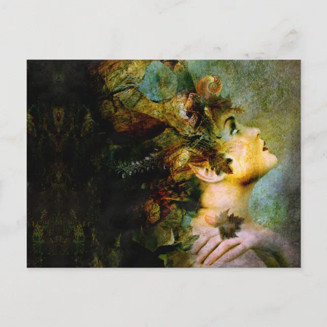 wood nymphette postcard | Zazzle