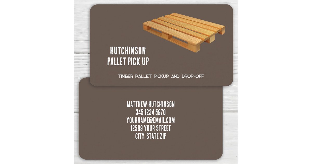 Wood Pallet Business Card | Zazzle