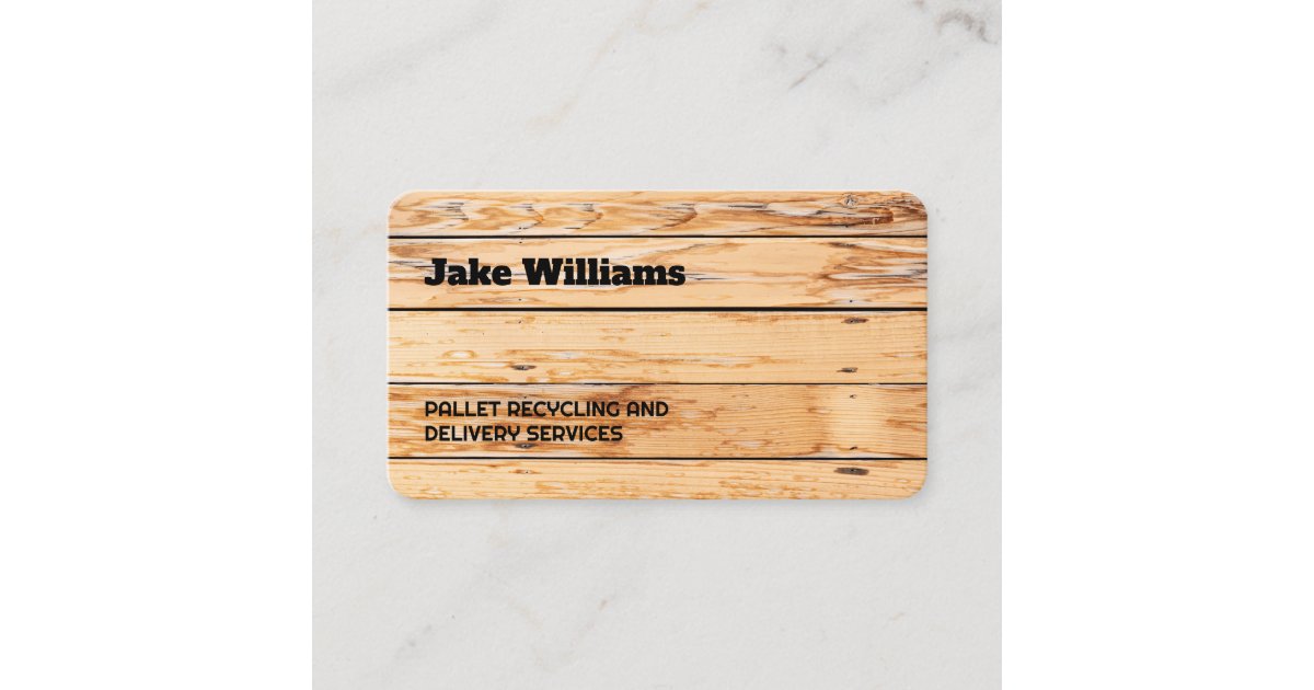 Wood Pallet Timber Business Card | Zazzle
