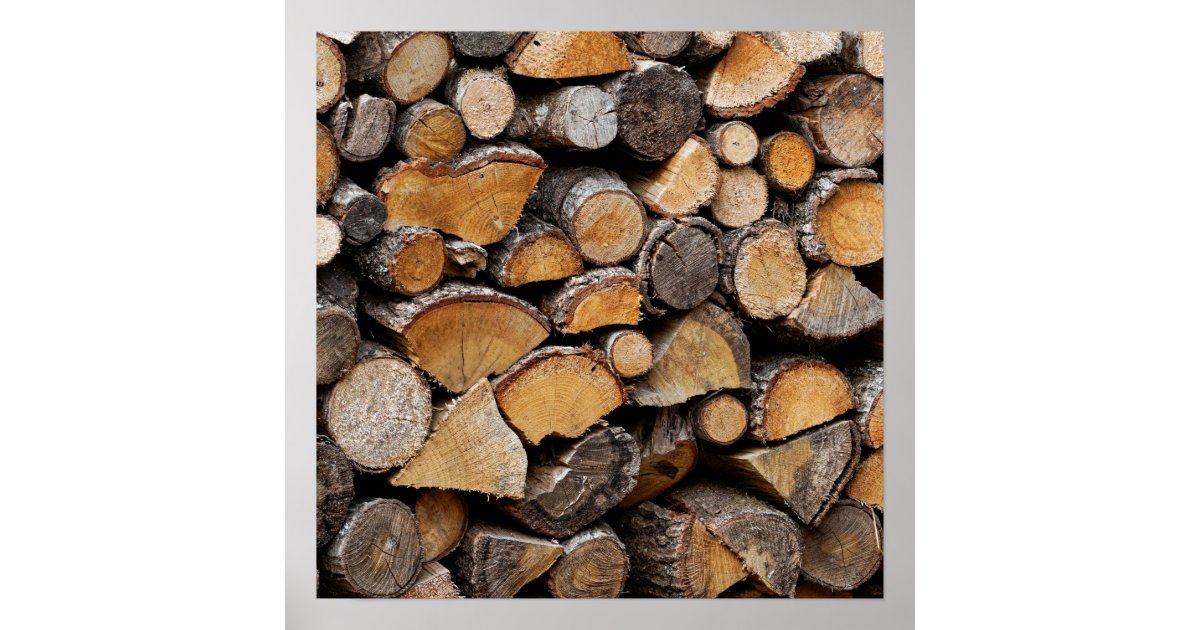Wood Pile Poster | Zazzle