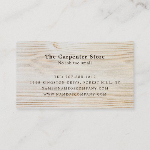 Wood Planer, Carpentry, Carpenter Business Card | Zazzle