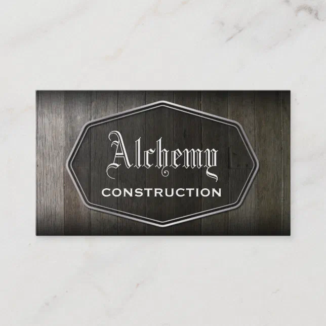Wood Plank Construction Business Card | Zazzle