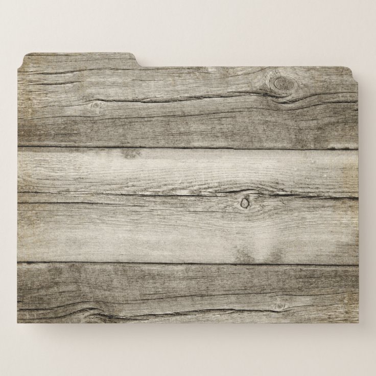 Wood Rustic File File Folder | Zazzle