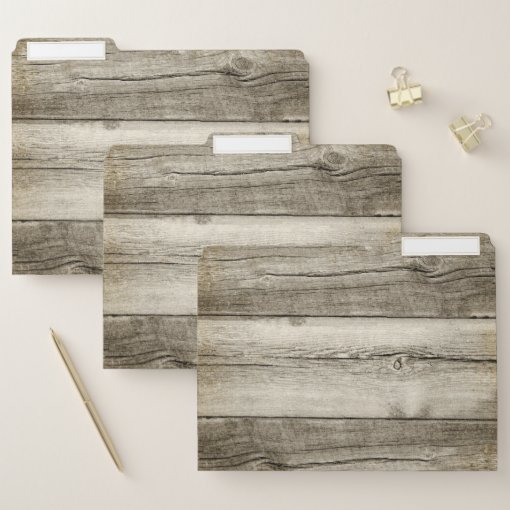 Wood Rustic File File Folder | Zazzle