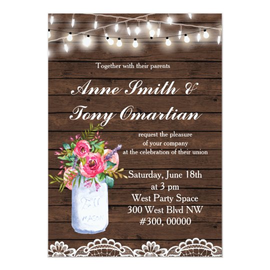 Wood Rustic Wedding Invitation | Zazzle.com