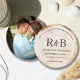 Wood Rustic Wedding Monogram Names Custom Photo Save The Date | Zazzle