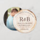 Wood Rustic Wedding Monogram Names Custom Photo Save The Date | Zazzle