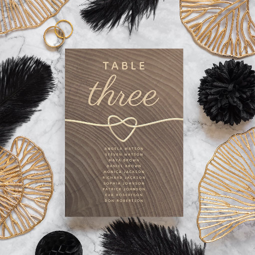 Wood Table Number Seating Chart | Zazzle
