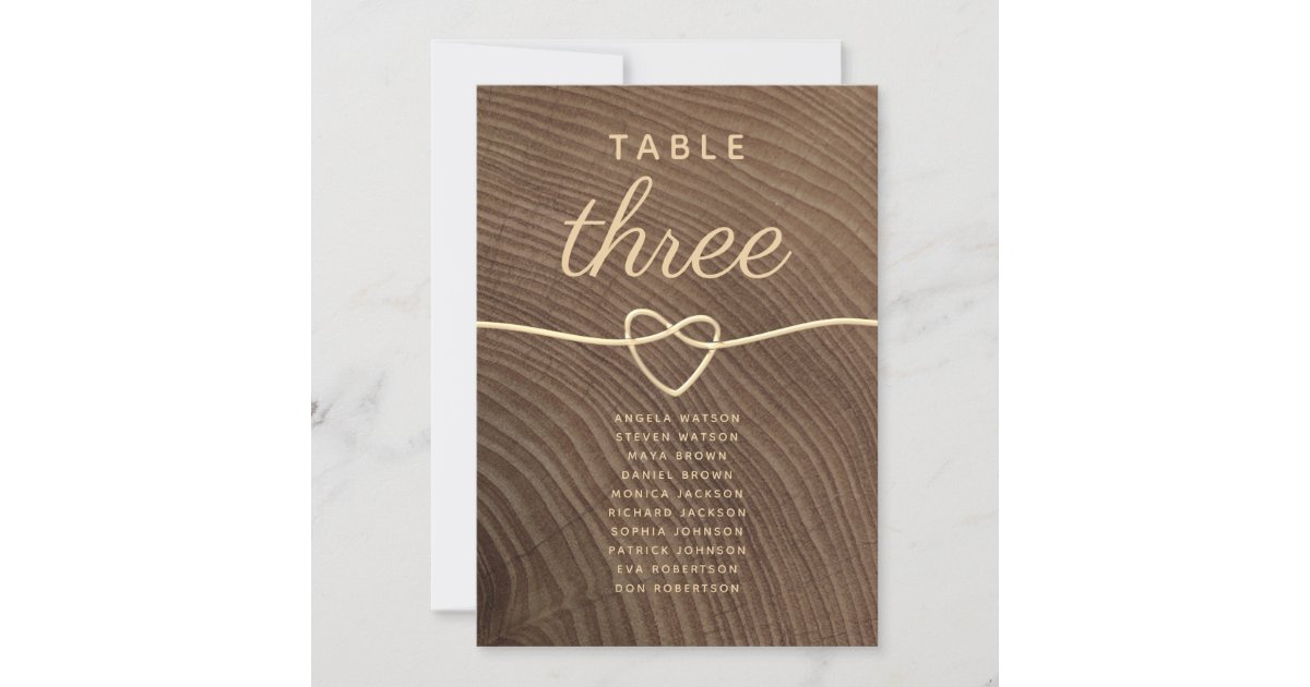 Wood Table Number Seating Chart | Zazzle.com