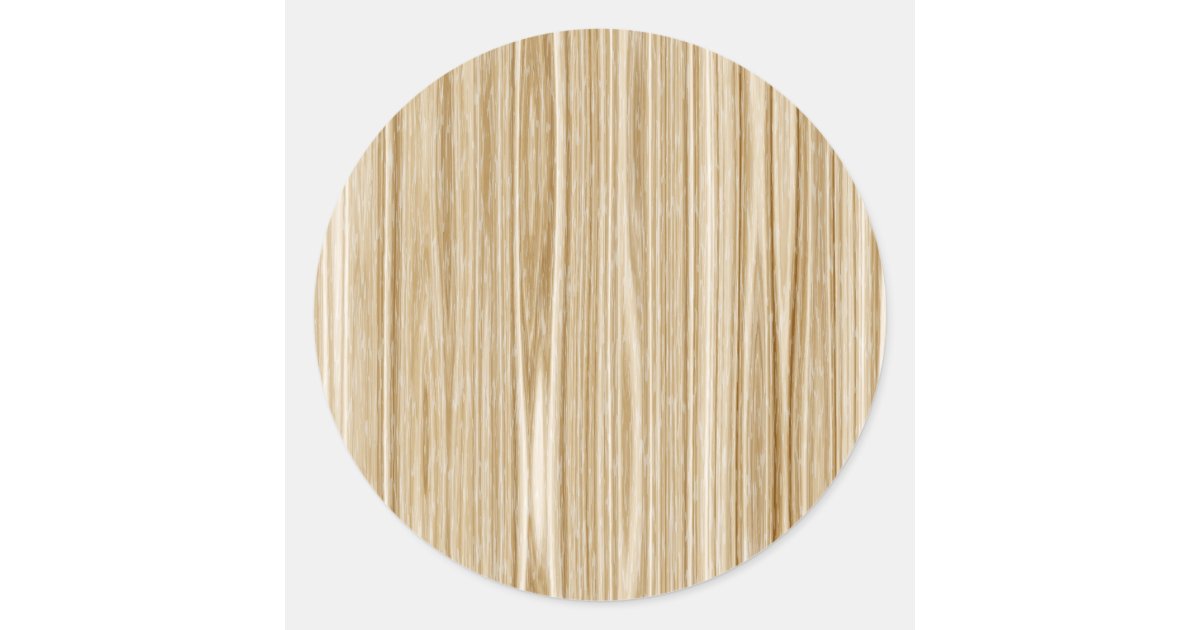 wood texture classic round sticker | Zazzle