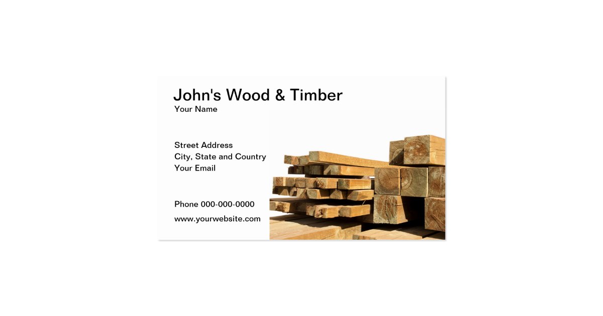Wood & Timber Business Card | Zazzle