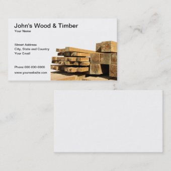 Wood & Timber Business Card | Zazzle