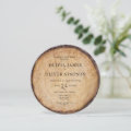Wood tree stump barn QR code all in one wedding Invitation | Zazzle