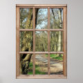 Wood View from a Window Poster | Zazzle