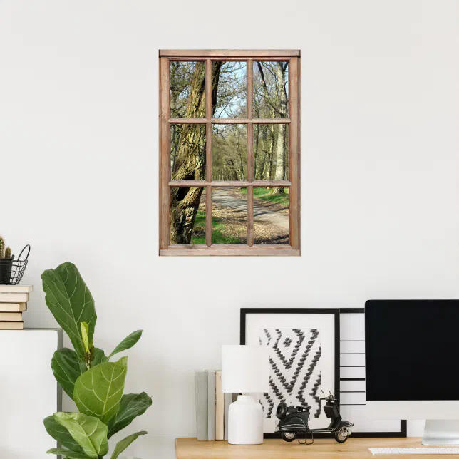 Wood View from a Window Poster | Zazzle