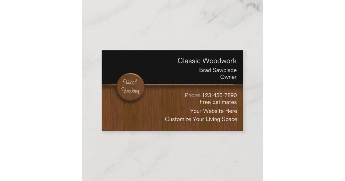 Wood Working Business Cards | Zazzle