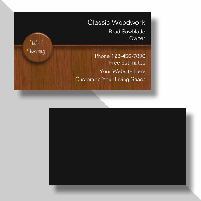 Wood Working Business Cards | Zazzle