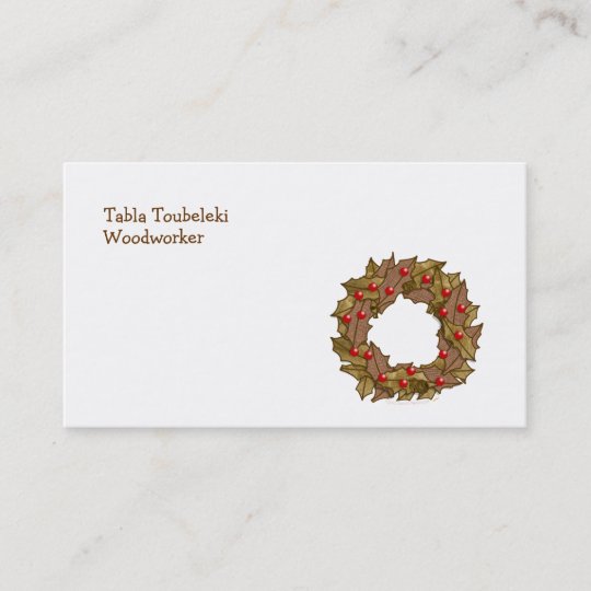 Wood Wreath Business Card | Zazzle.com