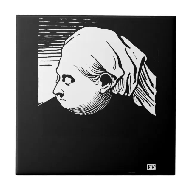 Woodcut Portrait of Queen Victoria Ceramic Tile | Zazzle