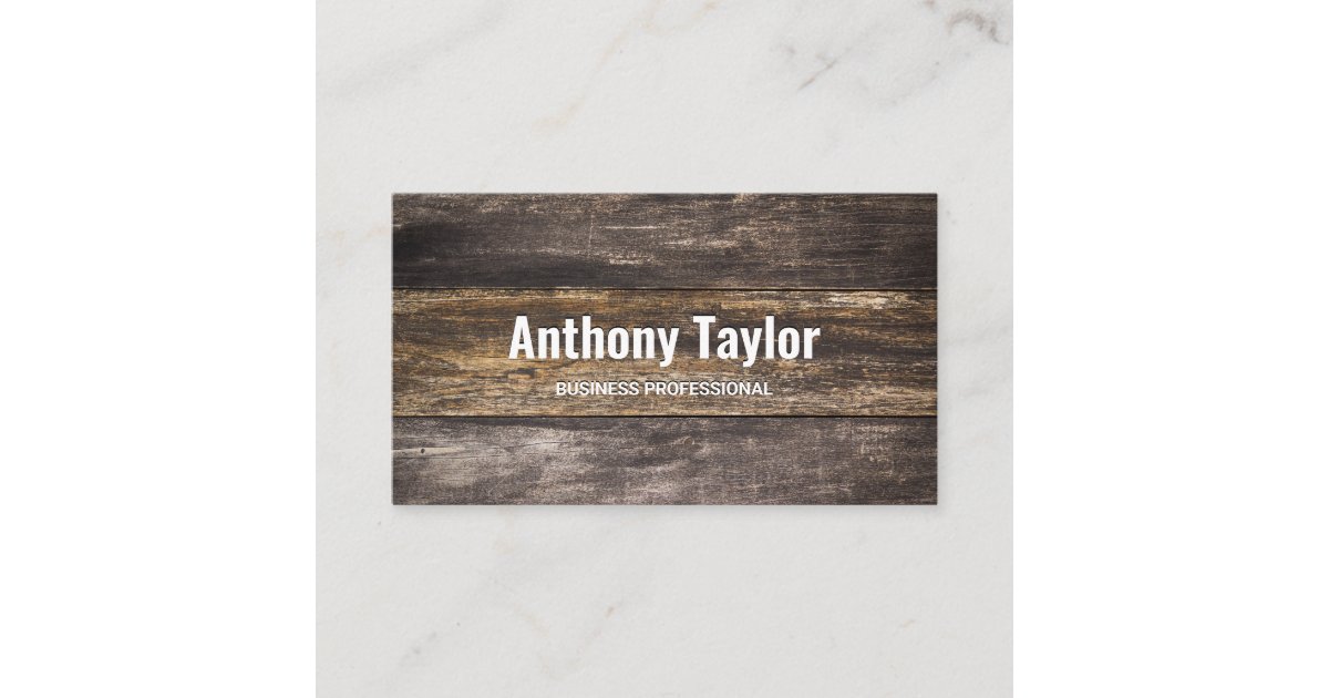Wooden Board Business Card | Zazzle