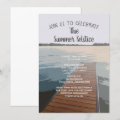 Wooden Boat Dock Summer Solstice Lake Party Invitation | Zazzle