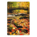 Wooden Bridge and Creek in Fall Mini Clipboard | Zazzle