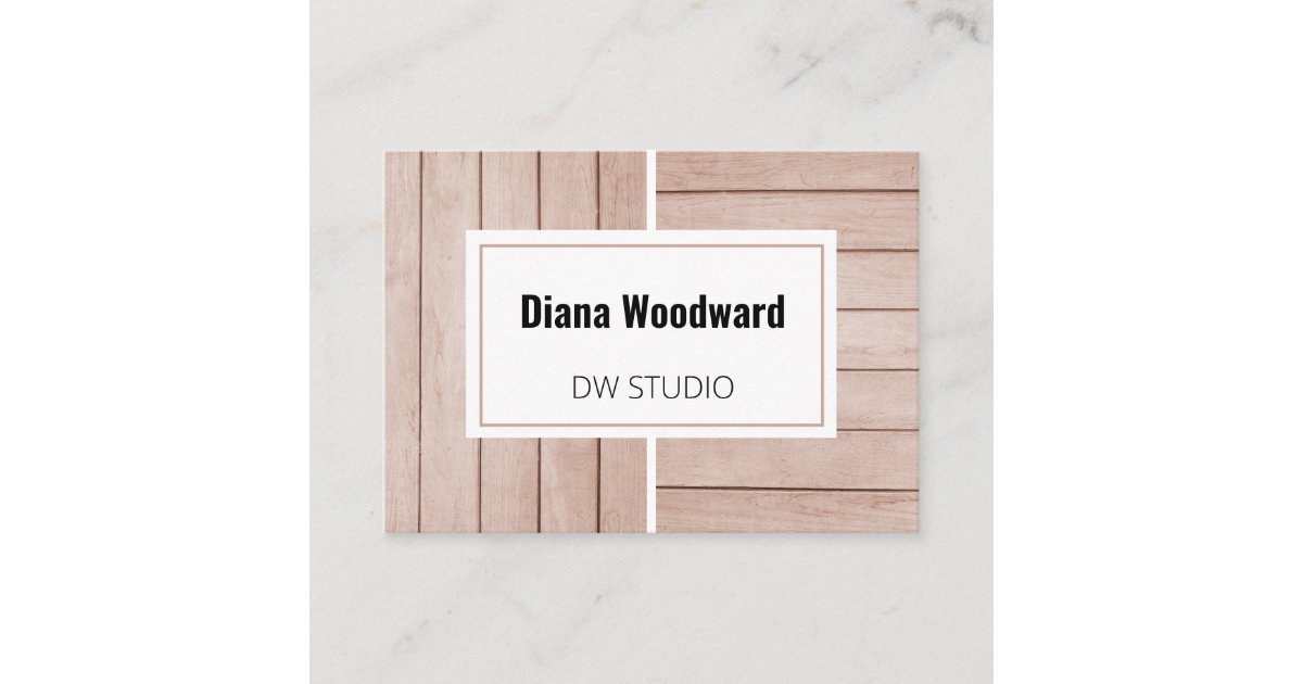 Wooden Brown Modern Background Business Card | Zazzle