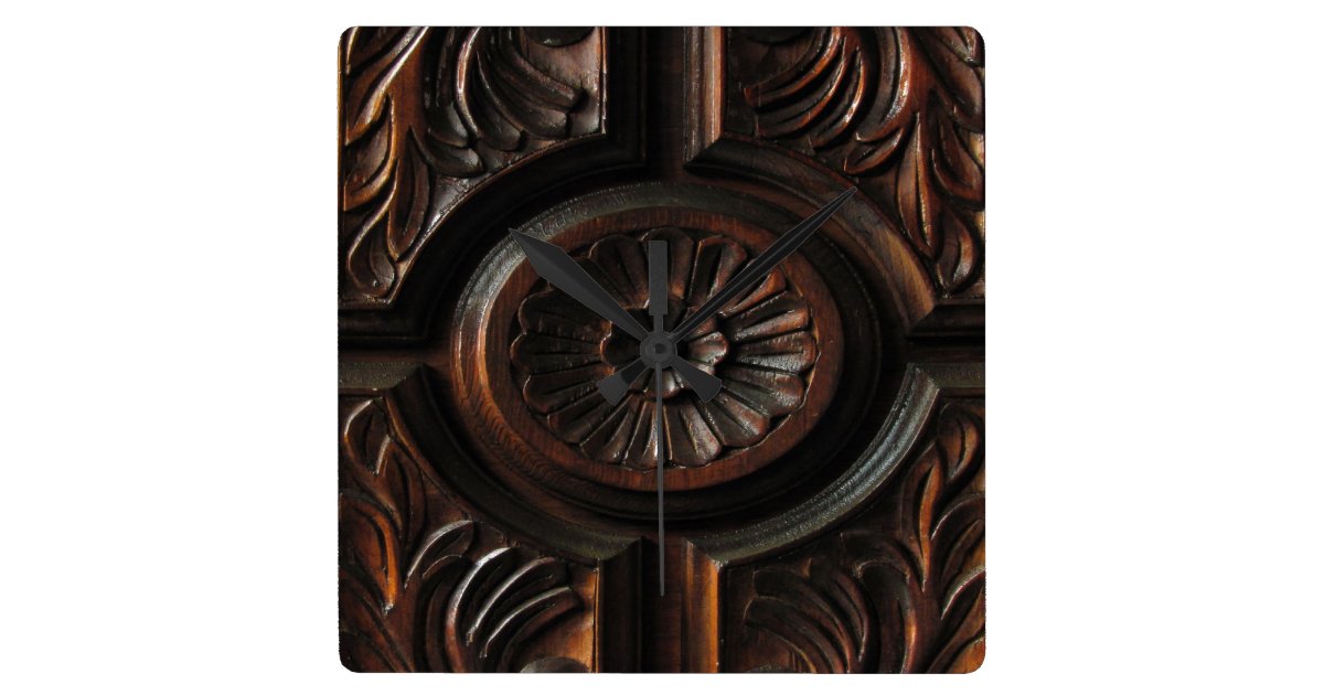 Wooden Carving Clock | Zazzle.com