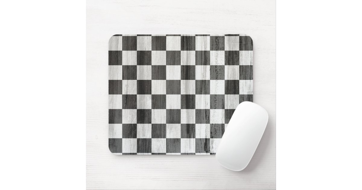 Wooden Checker Pattern Mouse Pad | Zazzle