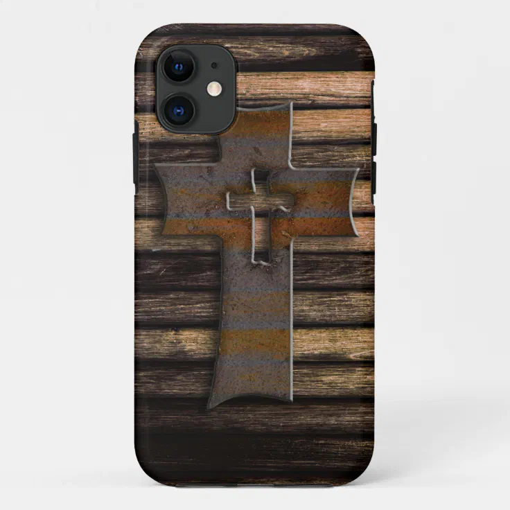 Wooden Cross Case-Mate iPhone Case | Zazzle