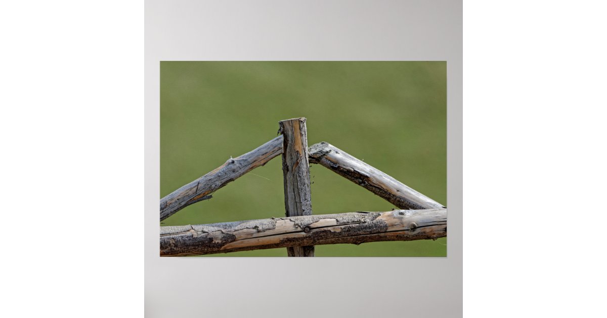 wooden cross fence poster | Zazzle